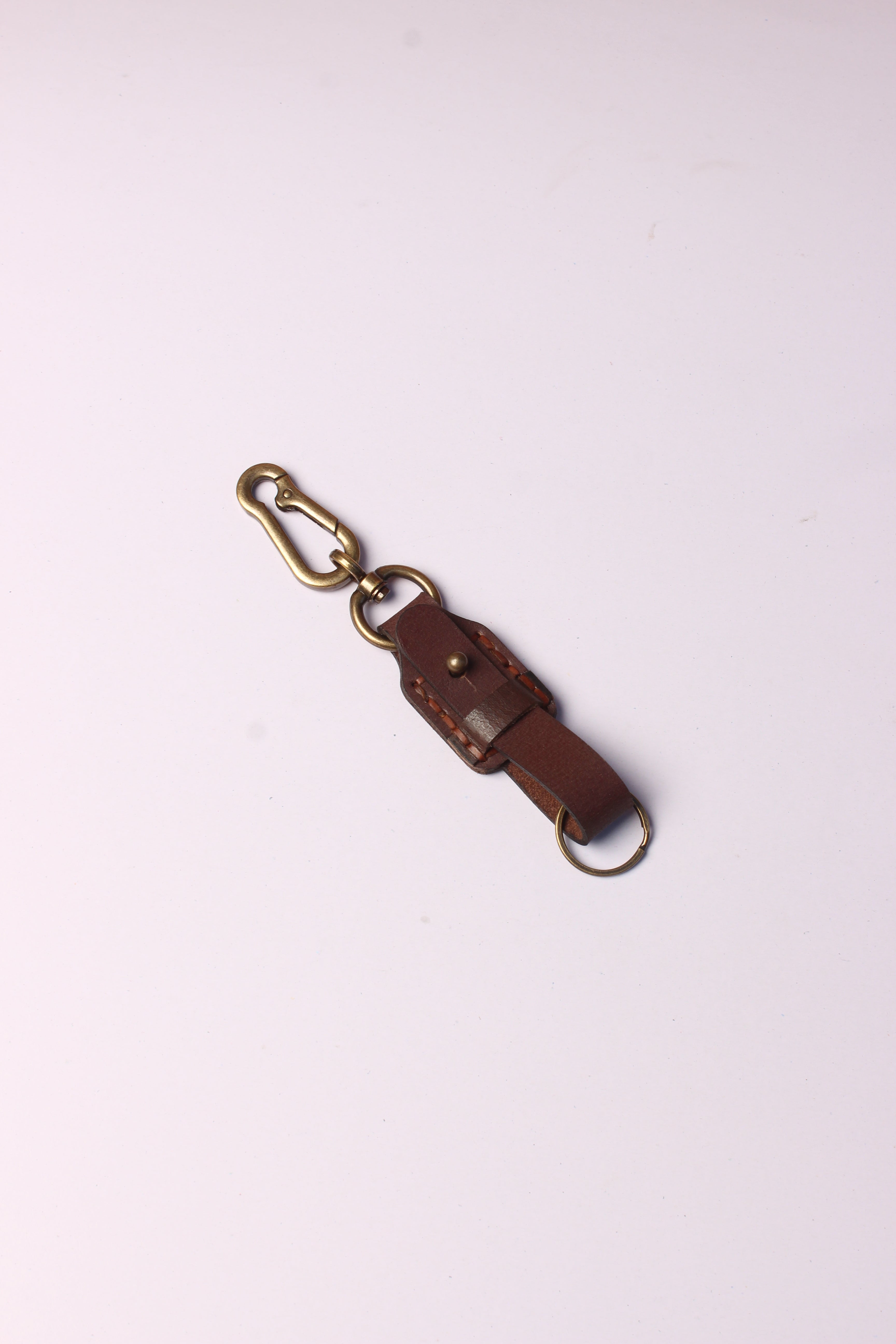 Leather Keychain – Tan Handcrafted